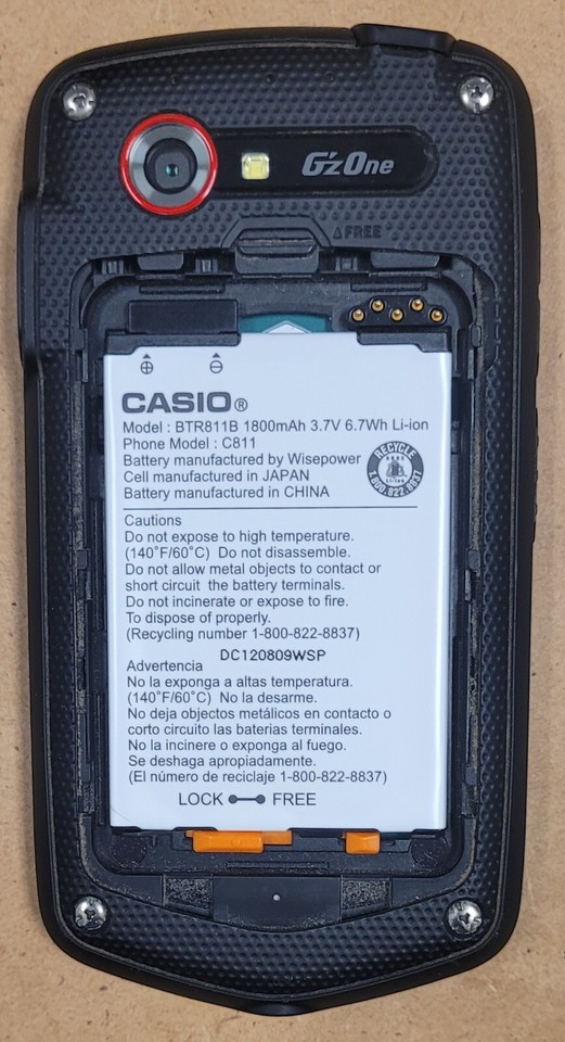Casio G'zOne Commando 4G LTE C811 - Black ( Verizon ) Rare Smartphone ...