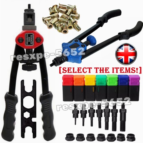 150PCS Rivet Nut Kit Riveter Gun Heavy Duty Riveting Rivets Nutsert ...