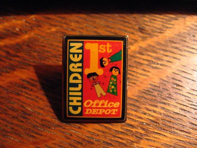 Office Depot Lapel Pin - Children 1st First Retail Store Worker USA ...