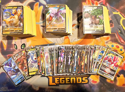 Pokemon Cards Lot - 100 TCG Cards + 1 Ultra Rare (VMAX GX EX VSTAR OR V ...