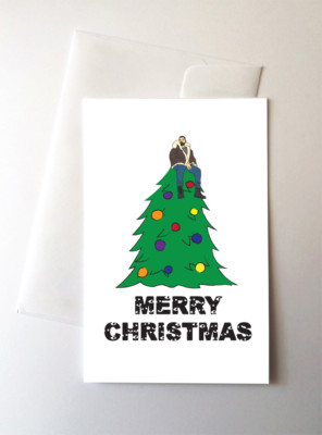 2 Pack - Drake Christmas Tree Merry Christmas Greeting Cards Views ...