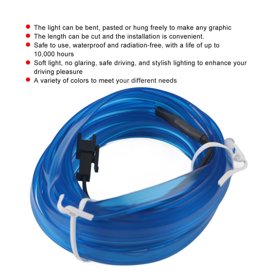 (Blue)Auto LED Decorative Lamp Car Decorative Light Strip Interior ...