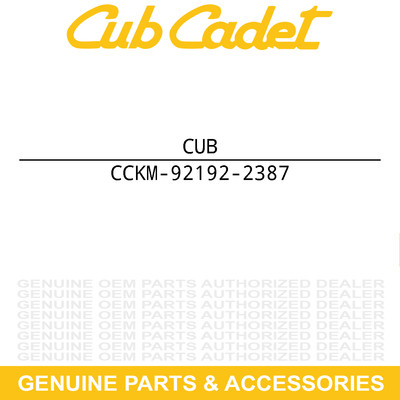 CUB CADET KM-92192-2387 Tube 6.35 X 12.7 X 180 | eBay