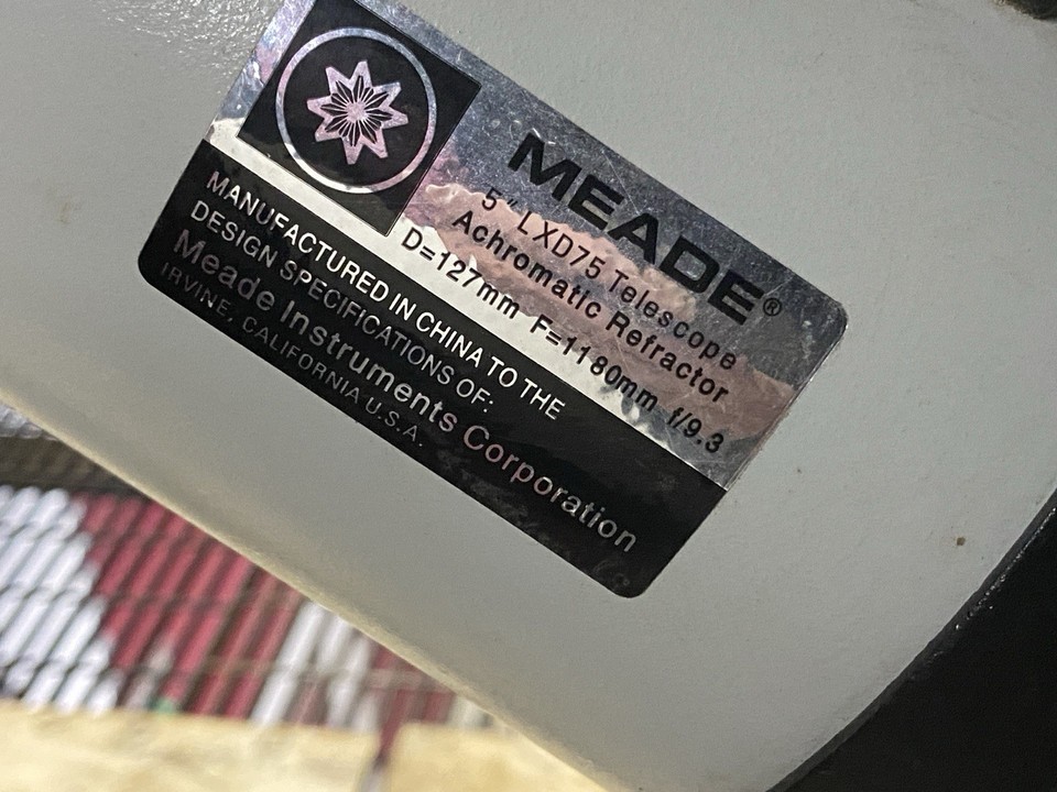 MEADE LXD75 SERIES AR5at ACHROMATIC 5in TELESCOPE | eBay