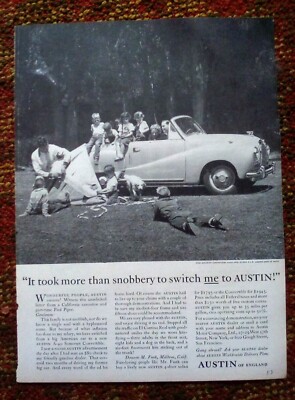 1953 Austin Convertible Print Ad | eBay