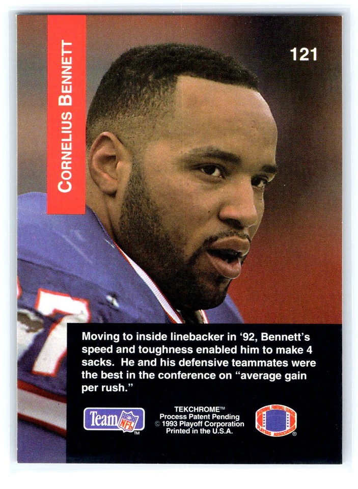 1993 Playoff Football #121 Cornelius Bennett Buffalo Bills | eBay
