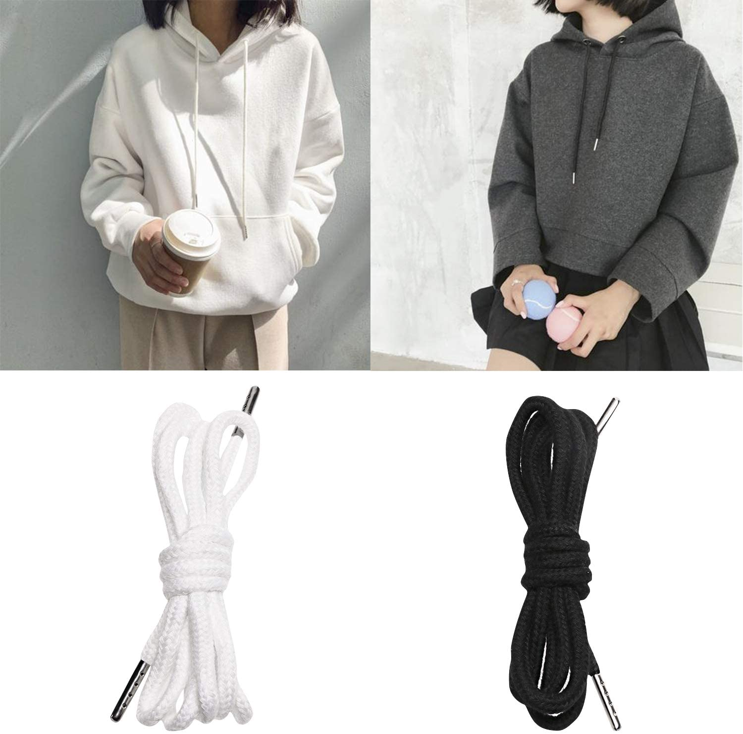 Replacement Drawstring for Shorts - 8 Pcs Durable Hoodie String ...