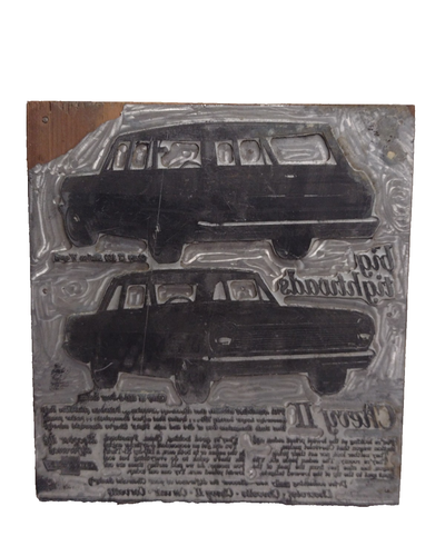 Rare Chevrolet Printing Plate Block Letterpress Vintage Stamp 7½"x 8 ...
