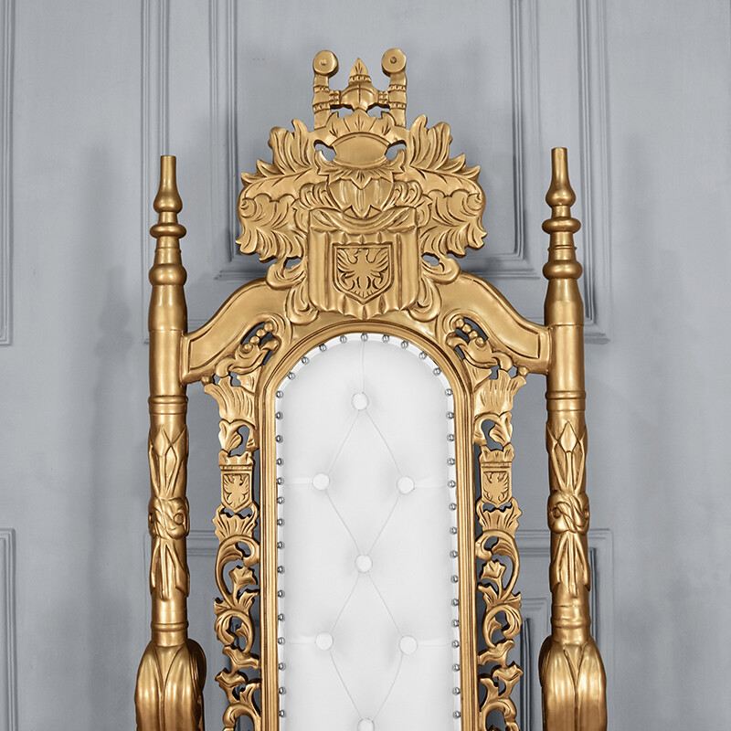 Throne Chair - Gold Frame - Lion Chair Carving Throne Chair | eBay