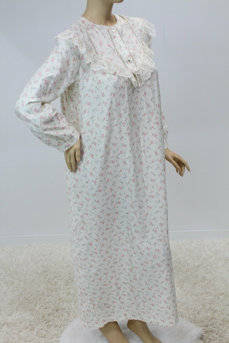 Apostrophe Sears Long Satin Flannel nightgown Long Sleeve Nightshirt ...