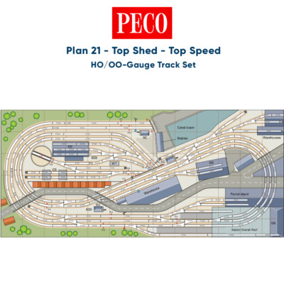 PECO Plan 21: Top Shed - Top Speed - Complete HO/OO Gauge Track Pack ...