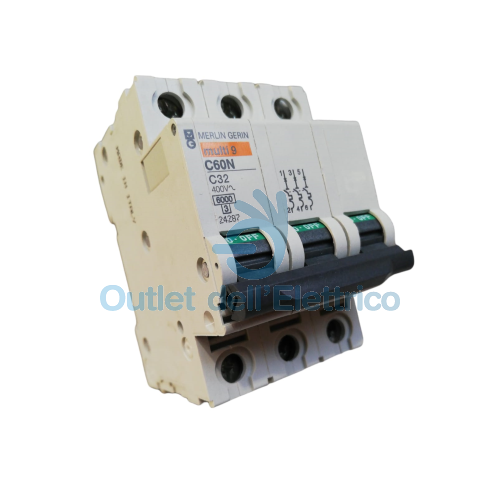 Merlin Gerin 24287 Magnetic Circuit Breaker 3P 32A 6K C 3Mod C60 | eBay