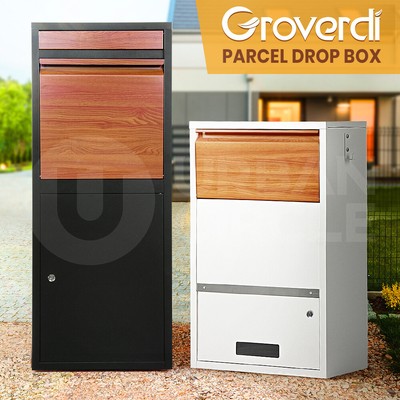 Groverdi Parcel Box Letter Box Package Drop Slot MailBox Security Lock ...