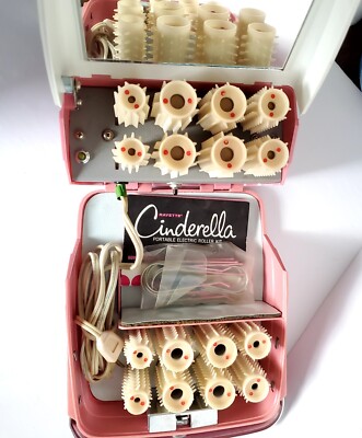 Pink Vintage Rayette Cinderella Electric Hair Roller Kit 1960's -Tested ...