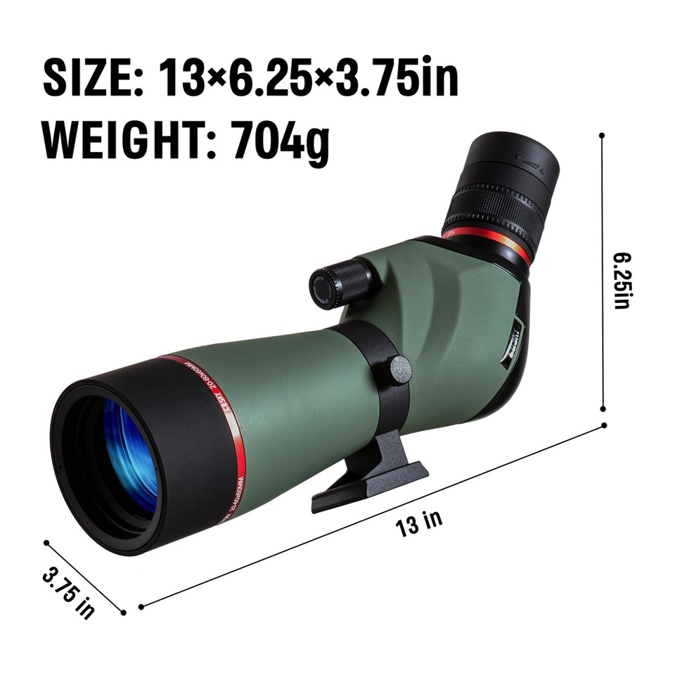 Spotting Scope, 20-60x60 Spotting Scopes for Target Shooting & Hunting ...