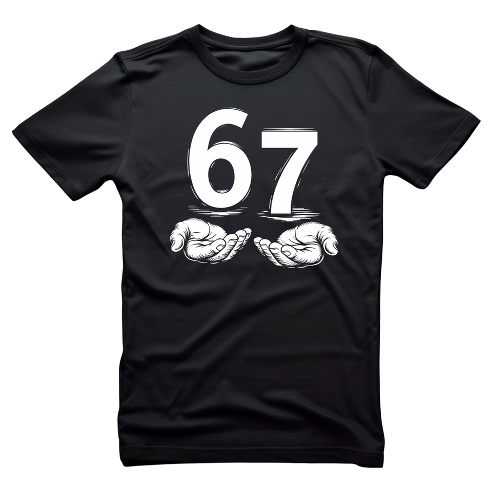 67 Six Seven Kids Teen Boys Men Woman 6-7 Meme Hands Funny T-Shirt ...