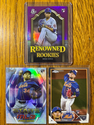 Kodai Senga Mets Rookie, #169/250 Bowman Renowned Rookies, Topps Stars ...