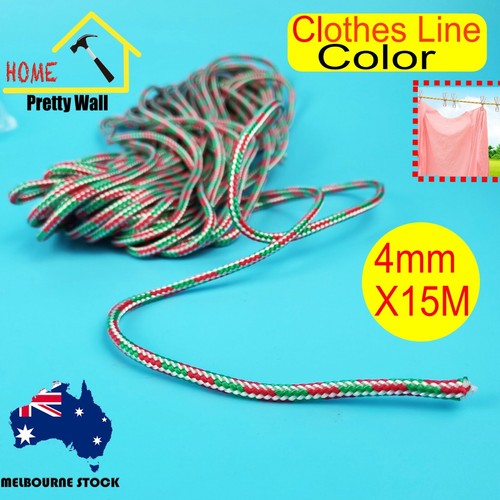 3Pcs 15m X 5mm Washing Nylon rope Clothes Line Dry Make Laundry Easy ...