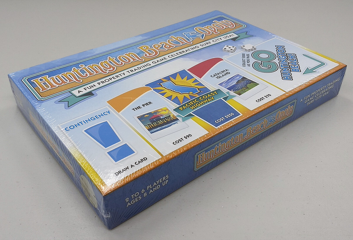 Huntington Beach-Opoly Surf City Monopoly Board Game Late For The Sky ...