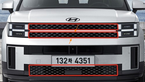 OEM 86352-P6120TRC GRILLE ASSY-RADIATOR LWR Blk for Hyundai Santa Fe ...