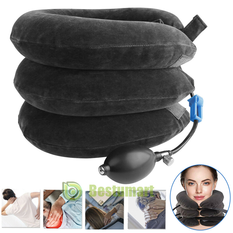 TRACTION DECOMPRESSION DEVICE SHOULDER NECK PAIN RELIEF PUMP CERVICAL ...