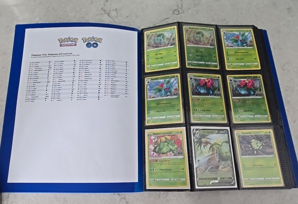 POKÉMON GO Complete Master Set with 9 Promo Cards + Binder - 154 Total ...