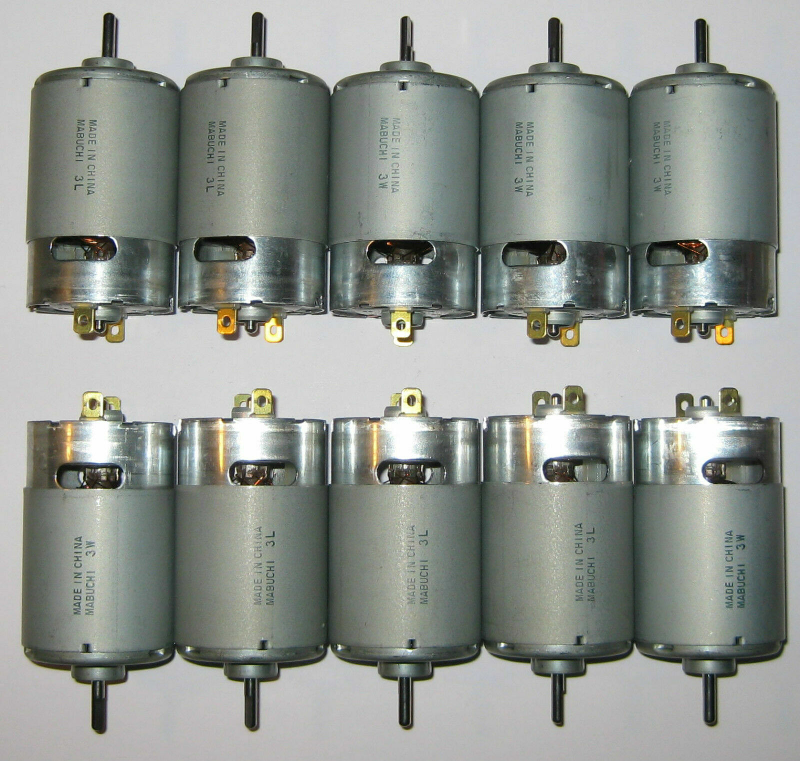 10 X Mabuchi 555 12 VDC Deer Feeder Motor - Large 4500 RPM Hobby DC ...