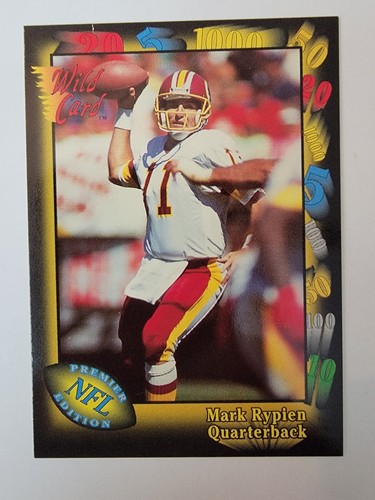 1991 Wild Card Football Card #51 Mark Rypien Washington Redskins | eBay