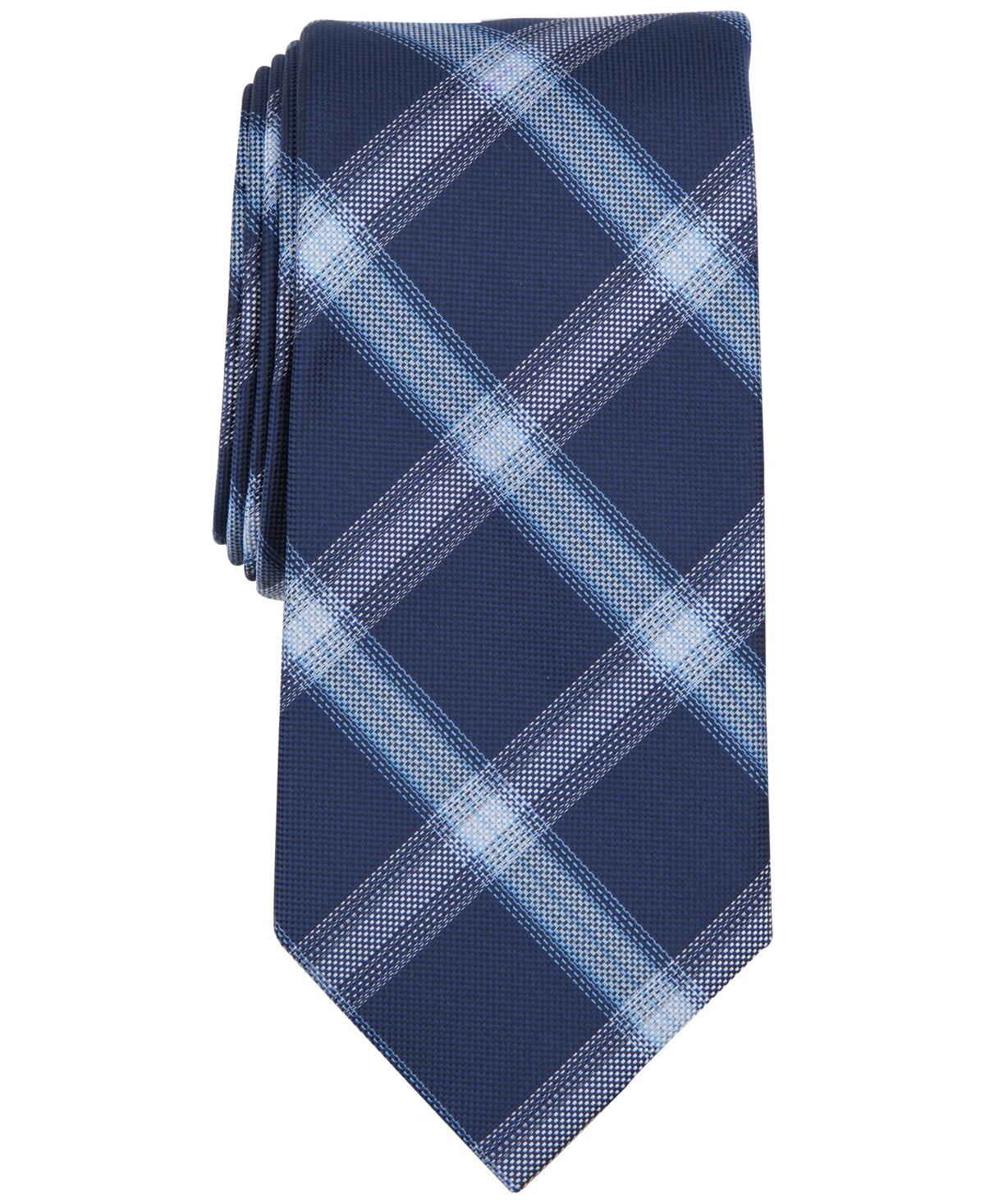 Michael Kors Mens Necktie Webster Plaid Tie Navy | eBay