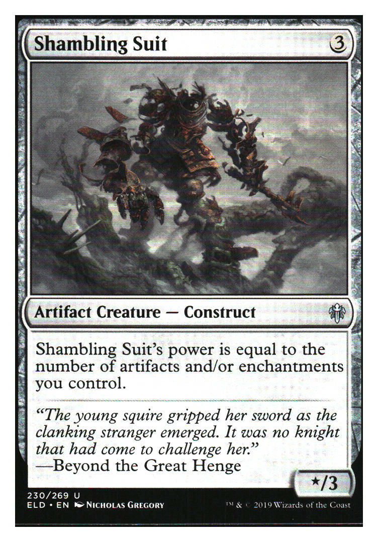 Shambling Suit Throne of Eldraine MTG - NM+ | eBay