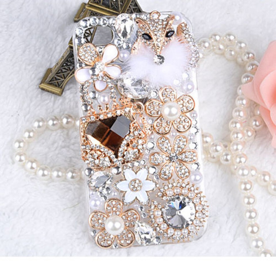 Handmade Luxury Bling Diamond Rhinestone Crystal Jewelled Back Phone ...