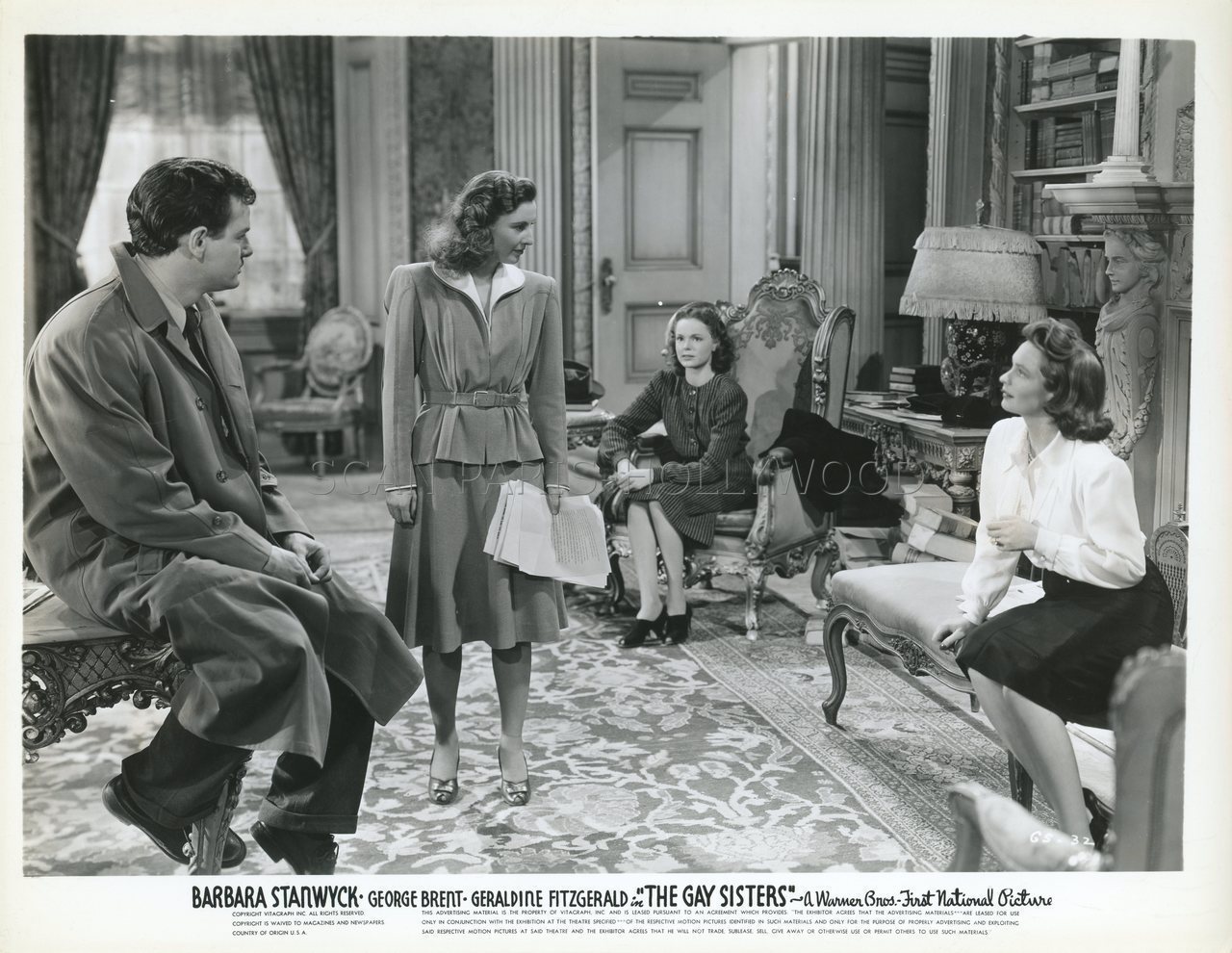 BARBARA STANWICK NANCY COLEMAN THE GAY SISTERS 1942 VINTAGE PHOTO ...