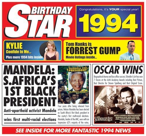 1994 Birthday Gift - 1994 Chart Hits And 1994 Greetings Card - CD ...