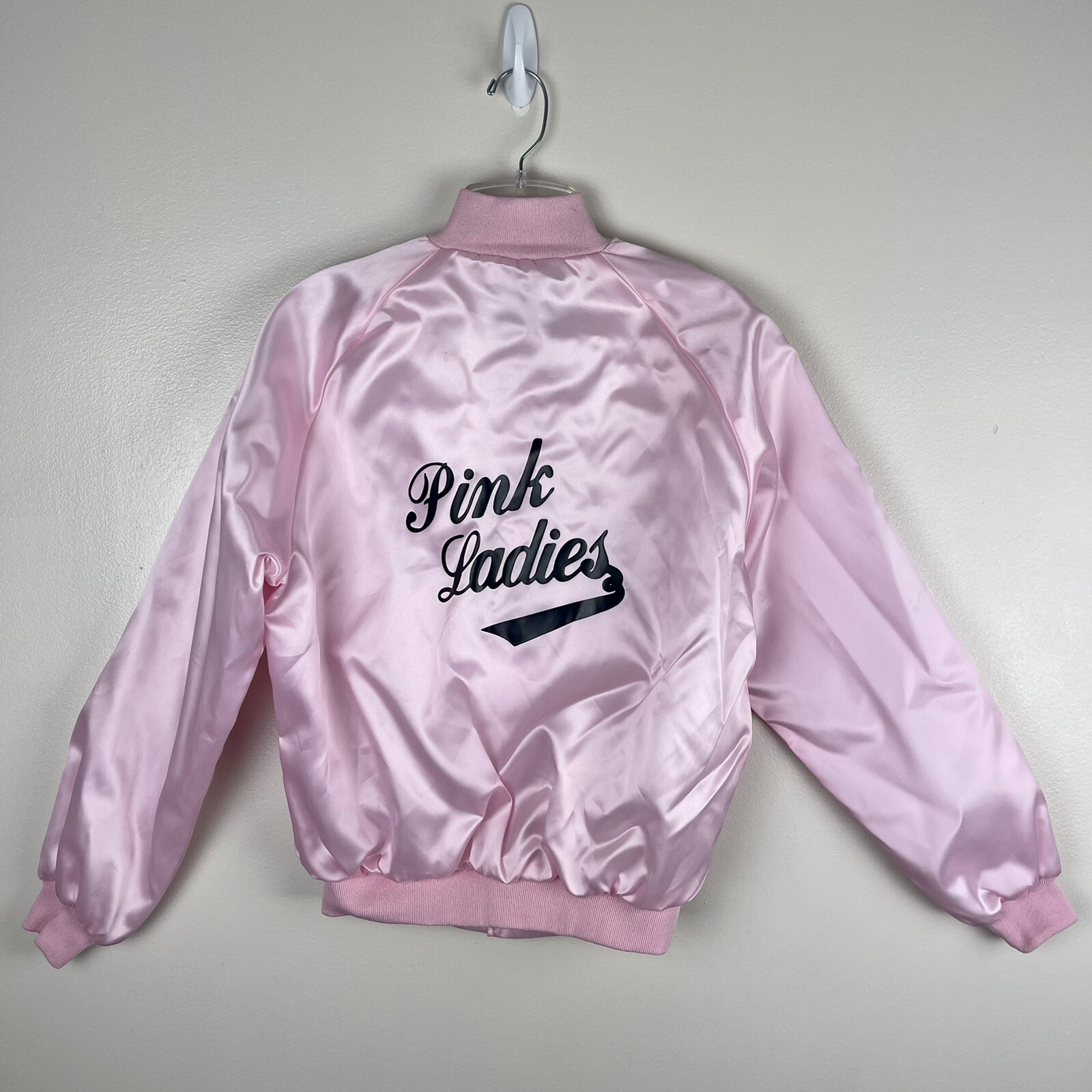 Vintage Youth Size L ASW Satin Jacket Pink Ladies Pink Black | eBay