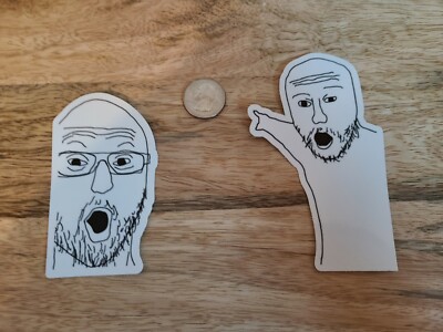 Soyjack Soy Jack Wojack Meme Pointing Sticker Decal Pair | eBay