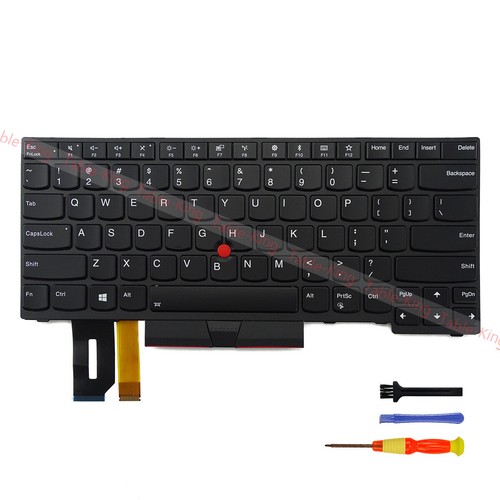 US Backlit Keyboard for Lenovo Thinkpad E480 T480S E485 T495 01YP520 ...