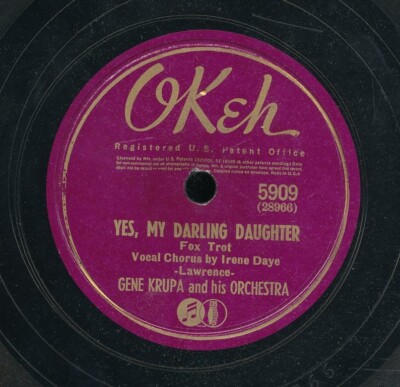 78tk-Jazz-OKEH-5909-Gene Krupa-(Yes my darling daughter/Blue Krieg) | eBay