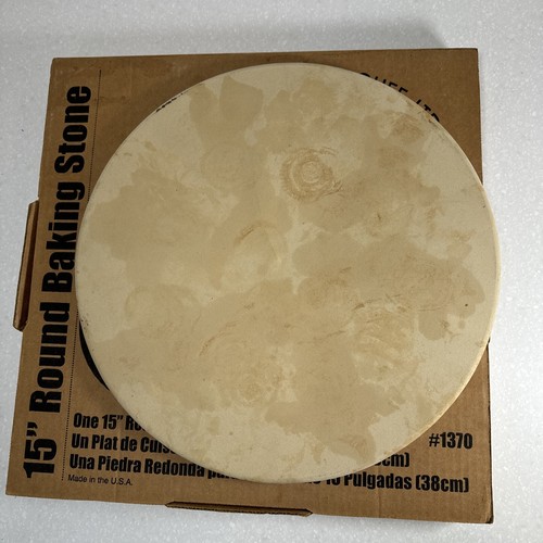 Pampered Chef Stoneware Round Pizza Baking Stone 15" Family Heritage ...