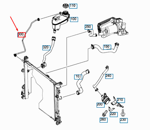 OEM MERCEDES-BENZ A W176 EXPANSION TANK VENT LINE A2465010125 GENUINE ...