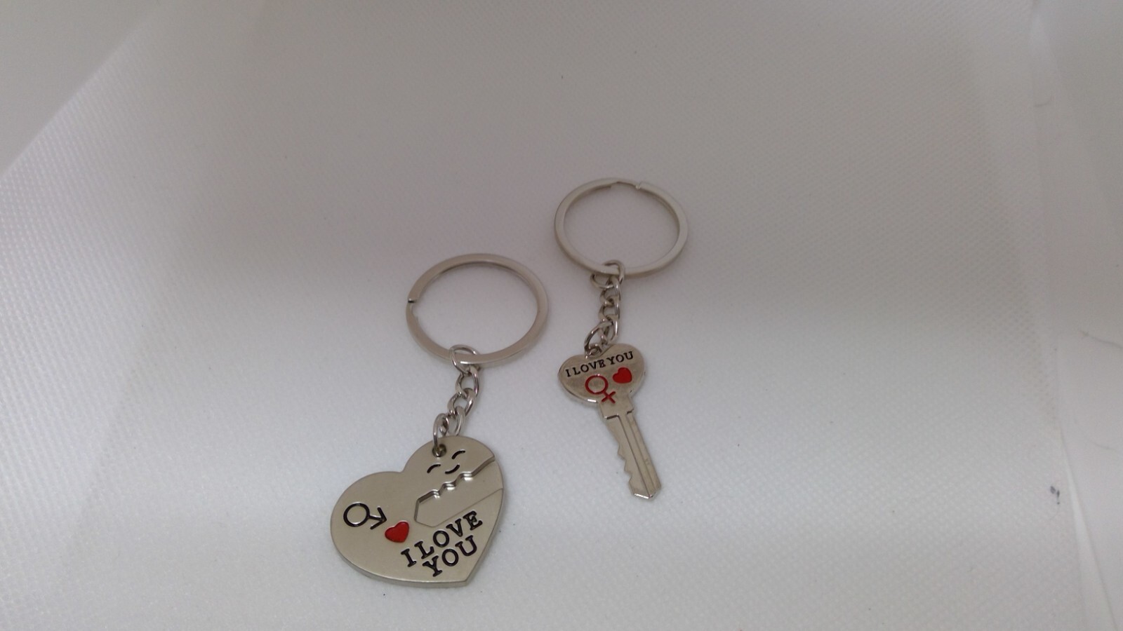 Heart Keychain Keyring Set Valentine's Day Couple Gift Keychain 2 pc | eBay