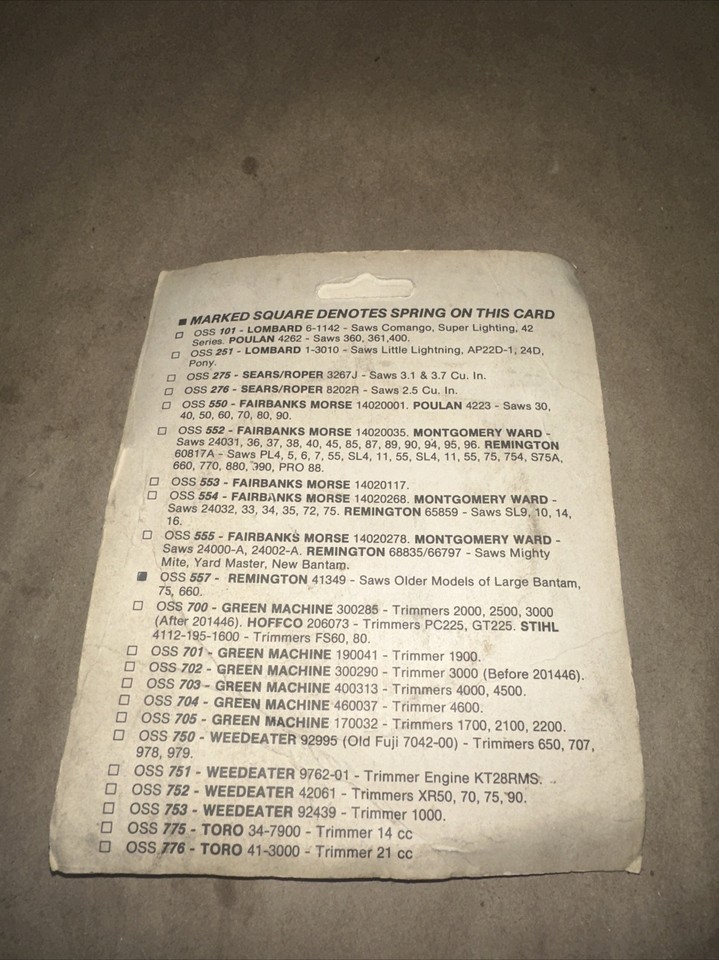 Remington Chainsaw 557 Starter Rewind Spring, 075, 660 Older Models | eBay