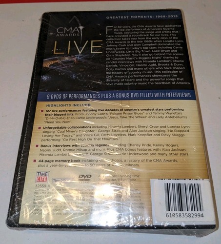 CMA Awards Live Greatest Moments 1968-2015 Time Life 10 DVD Set NEW ...