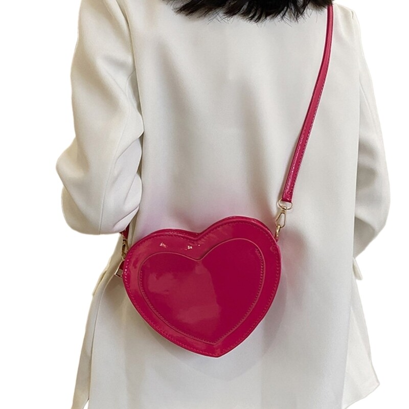 Trendy Heart Shaped Bag Eye Catching and Versatile PU Shoulder ...