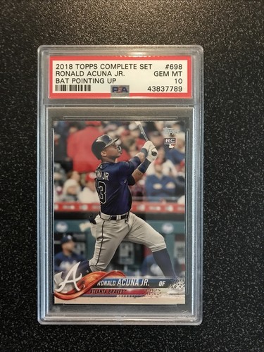 RONALD ACUNA JR. 2018 Topps Complete Set Series 2 BAT POINTING UP RC ...