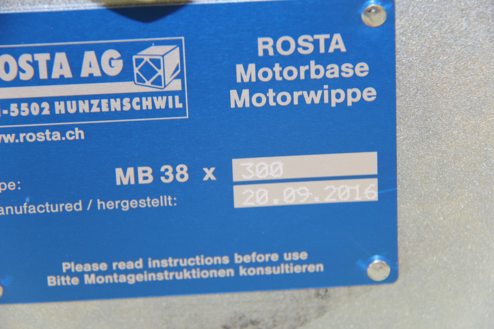 ROSTA 02000301 MB 38 X 300 SELF TENSIONING MOTOR BASE MFGD | eBay