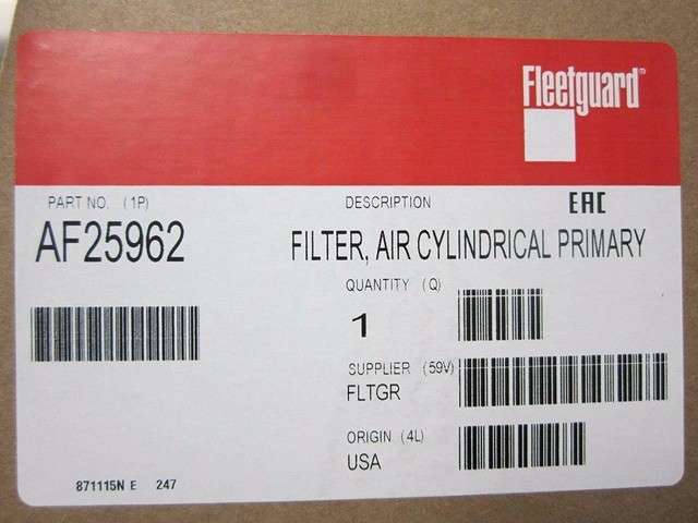Fleetguard AF25962 Air Filter Cummins Filtration for sale online | eBay