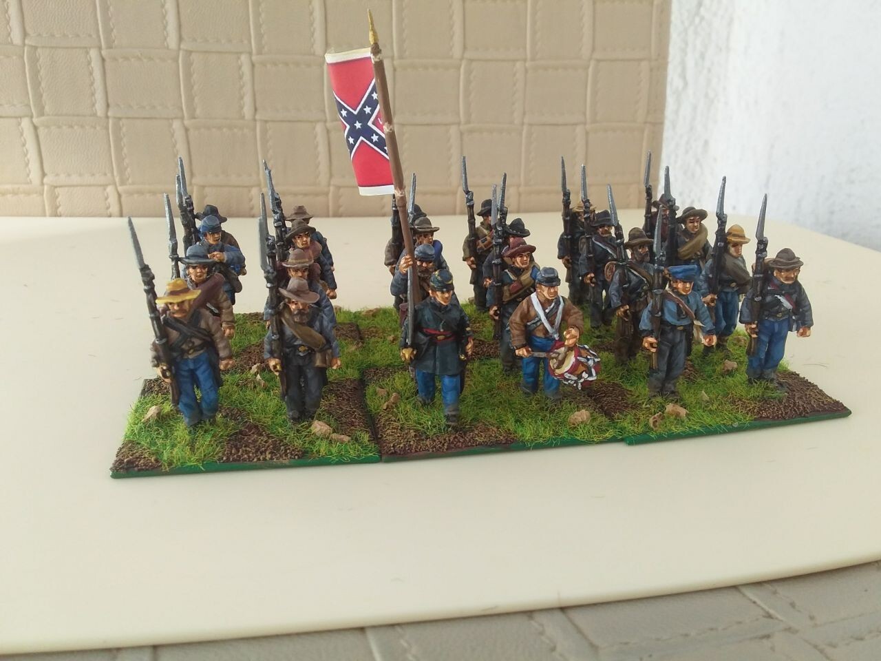 Perry Miniatures 28mm ACW Confederate infantry painted Black Powder | eBay