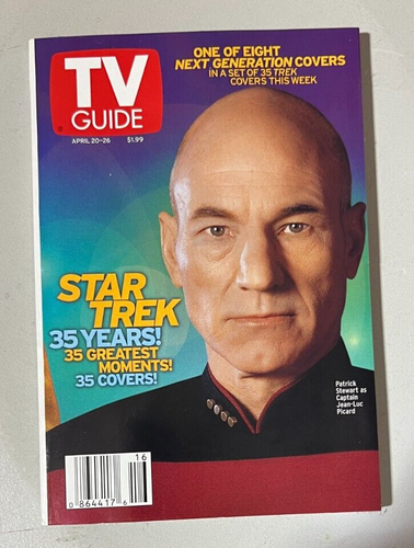 TV GUIDE Star Trek 35 Years Patrick Stewart April 20-26, 2002 | eBay