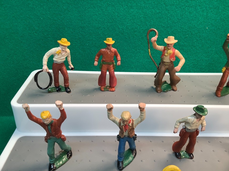 Warrior of the World by Marx Cowboy 60mm Figures + 2 Rare Mounted Made ...