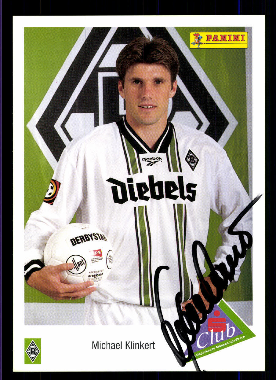 Michael Klinkert Autogrammkarte Borussia Mönchengladbach 1996-97 Orig+A ...